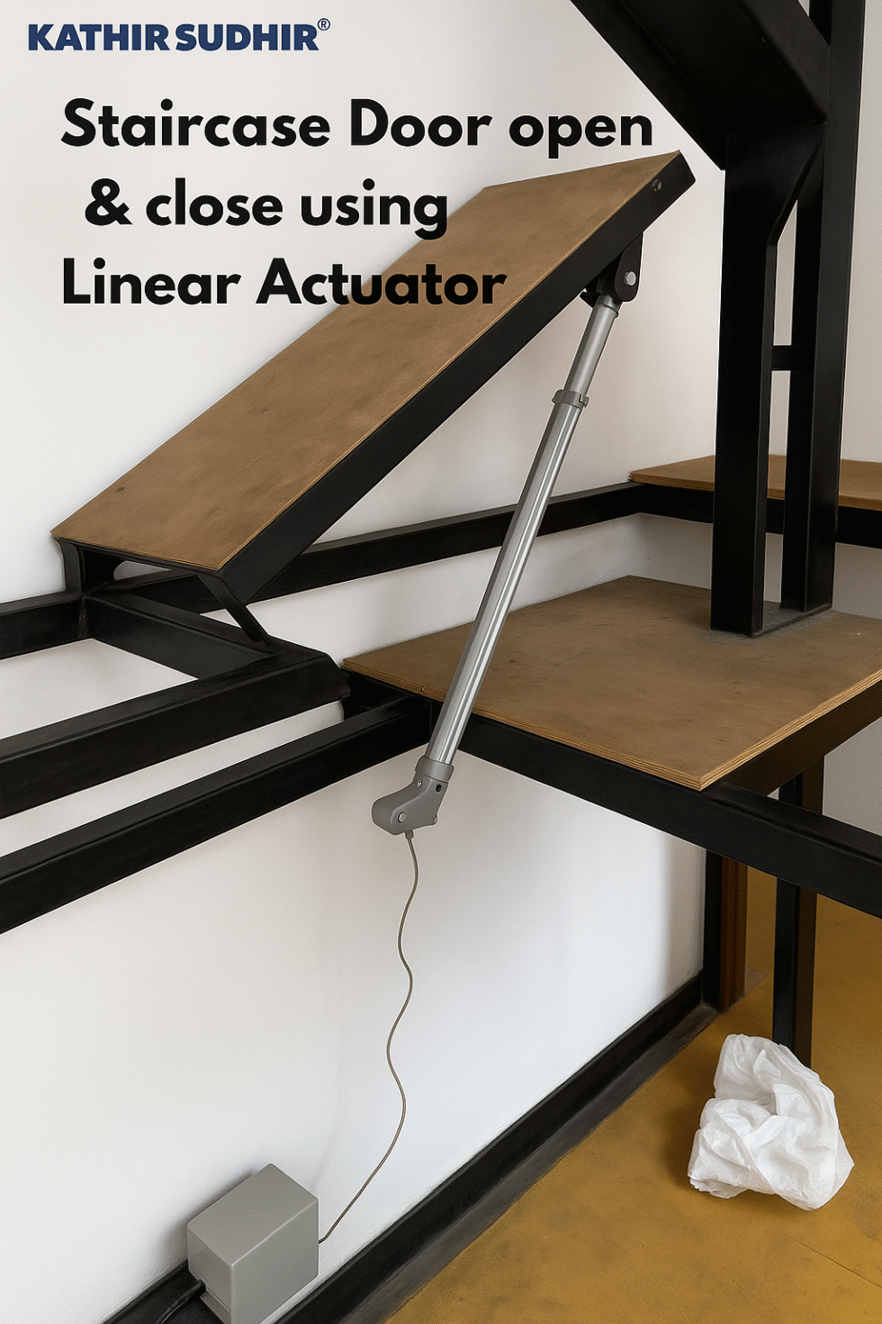 Staircase Door Open & Close Using Linear Actuator